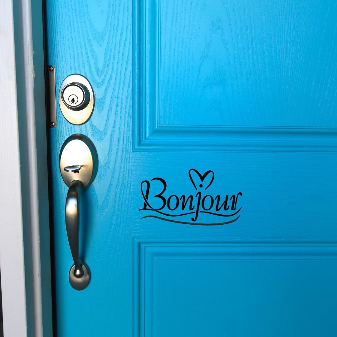 Bonjour Sticker Bonjour French Sticker French Stickers - Etsy