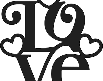 Vinyl Love Decal | Etsy