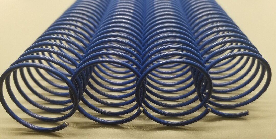 1 Piece of 33mm X12" #4 Blue Wire Spiral Coil, Coil Binding ...