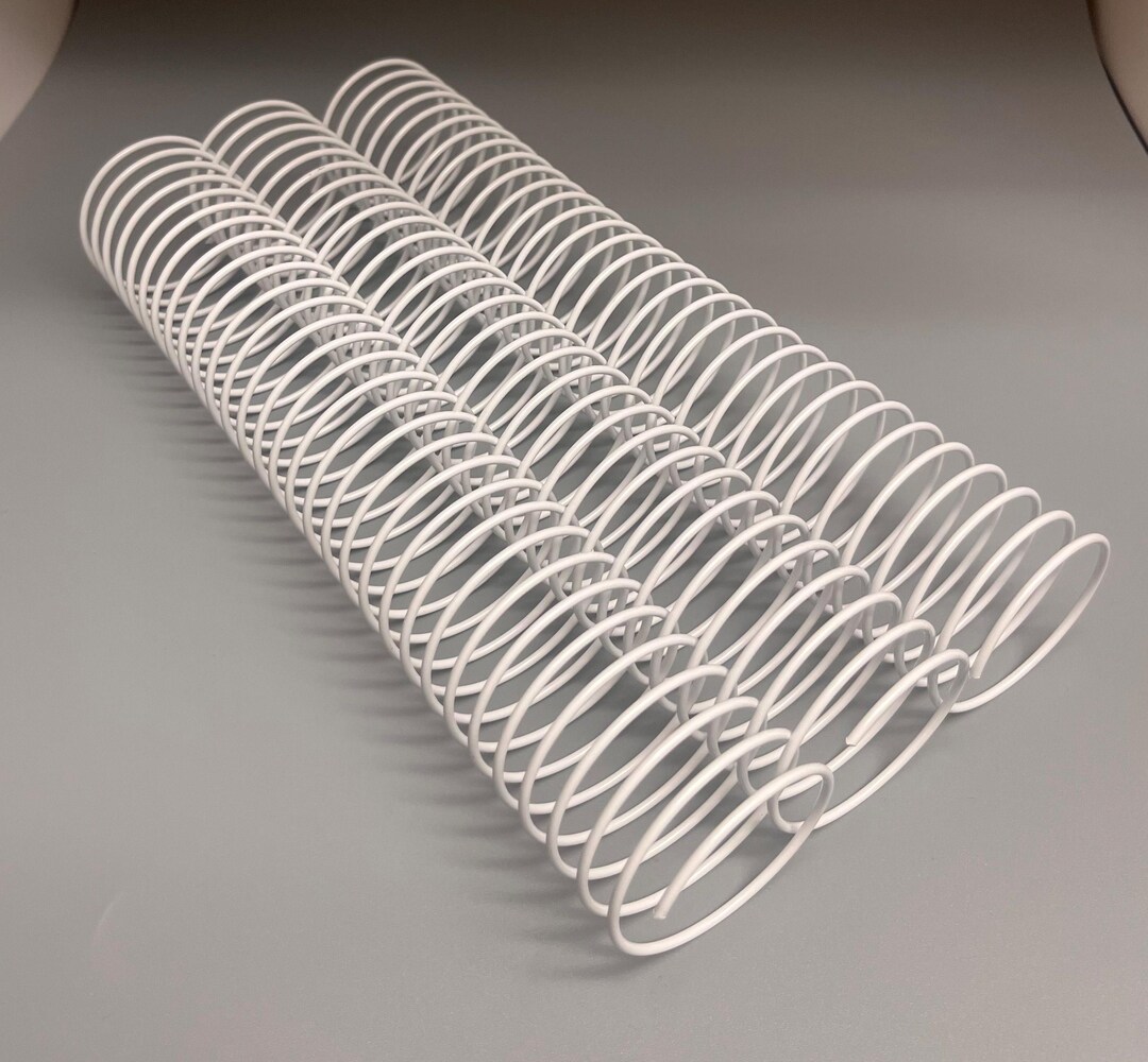 1 Piece of 1+3/4" X10" #3wo White Wire Spiral Coil, Replacement Coil ...