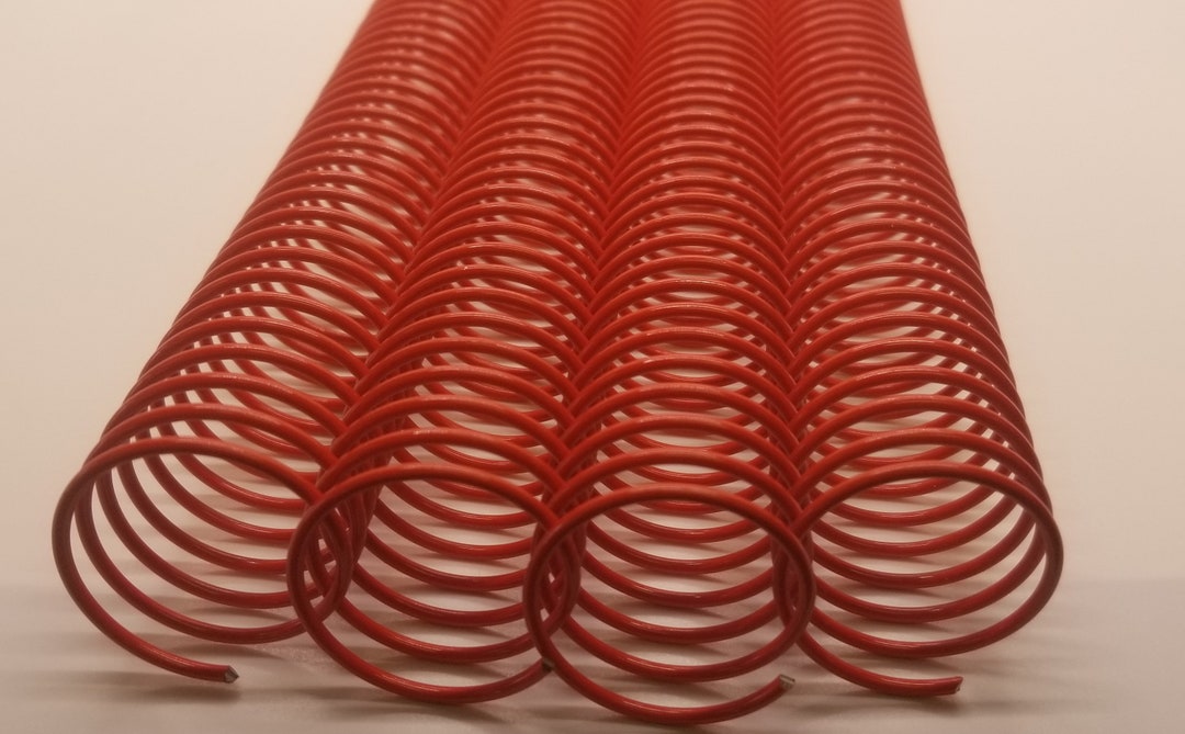 1 Piece of 33mm X12" #4 Red Wire Spiral Coil, Coil Binding, Replacement ...