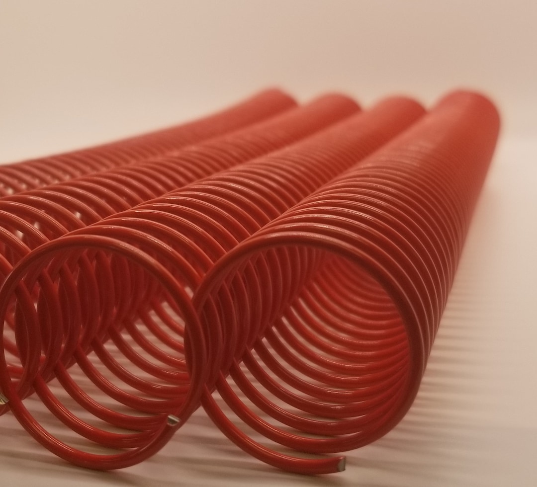 1 Piece of 30mm X12" #4 Red Wire Spiral Coil, Coil Binding, Replacement ...