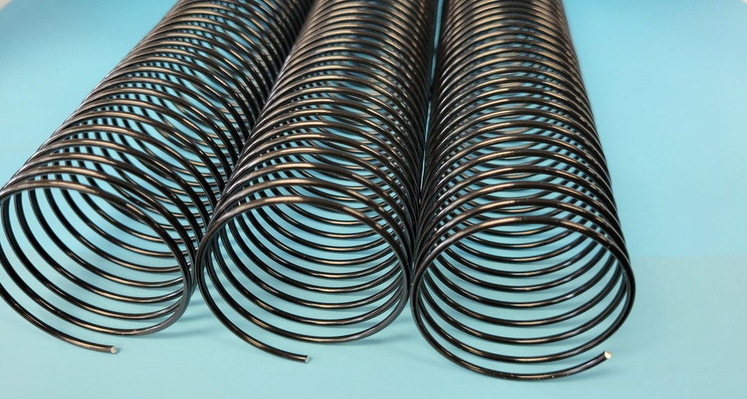 1 Piece 1+7/8" X11" #4 Black Wire Spiral Coil, Spiral Binding ...