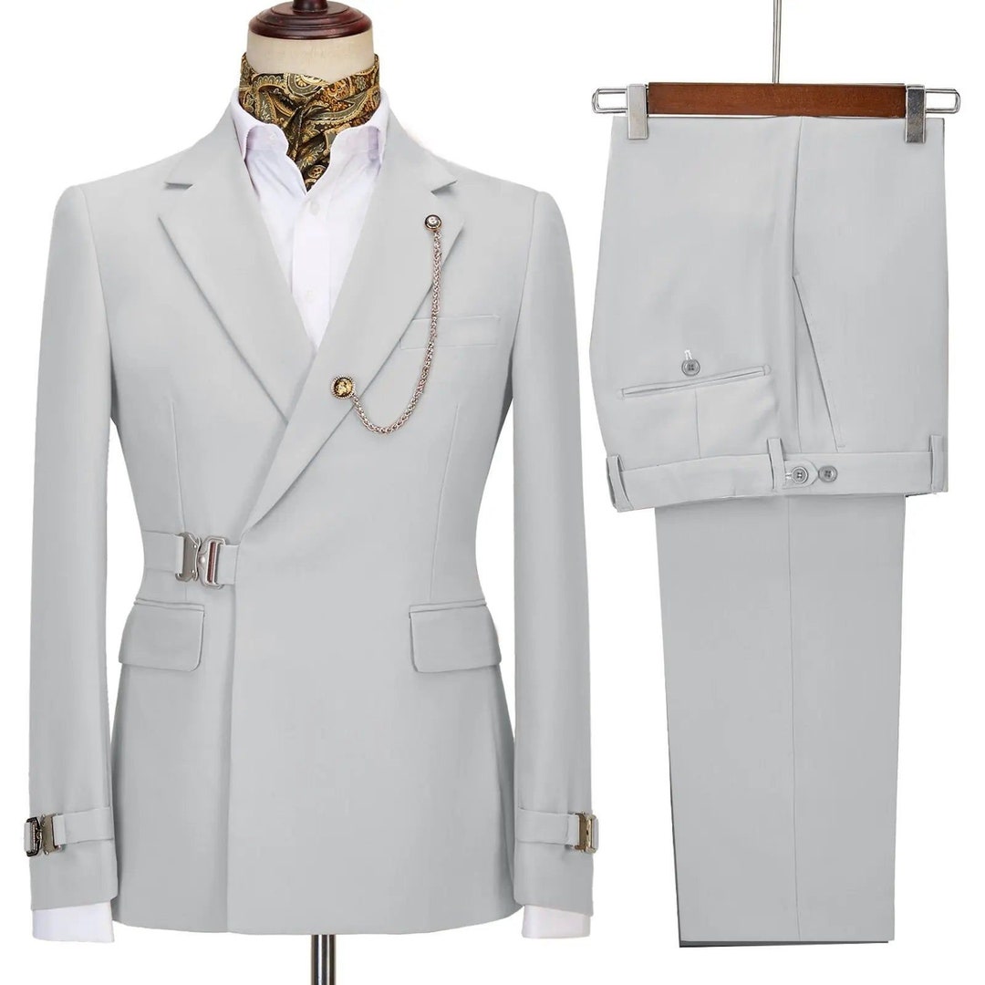 Natural Grey Two-piece Suit - Terry Rayon, Bespoke Fit - Etsy