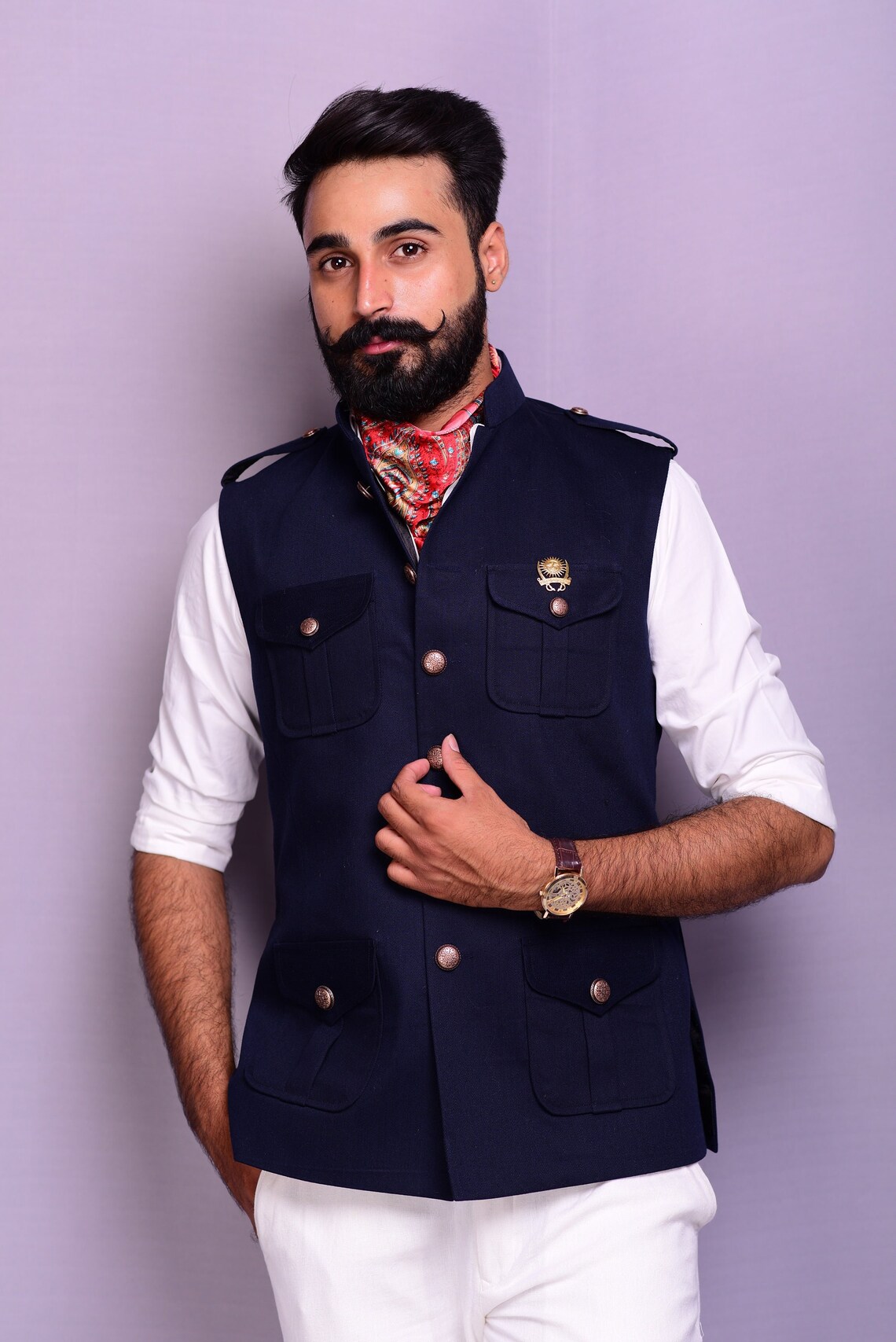 Navy Blue Tweed Semi Hunting Jacket - Etsy