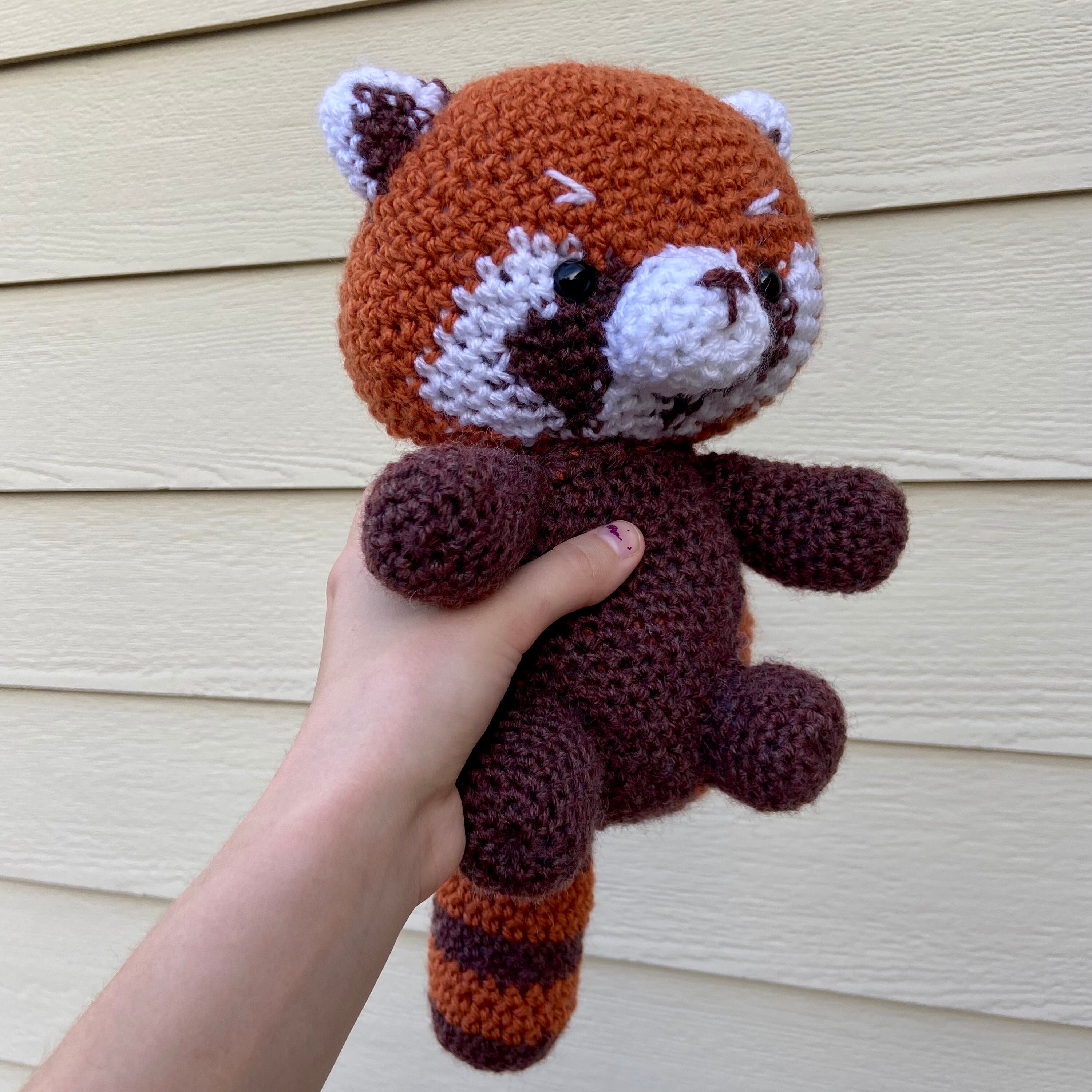 Large Huggable Red Panda Crochet Amigurumi Plush Stuffed Animal Kawaii ...