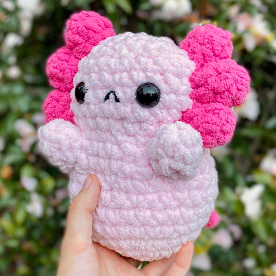 Chunky Axolotl Crochet Plushie Stuffed Animal - Etsy