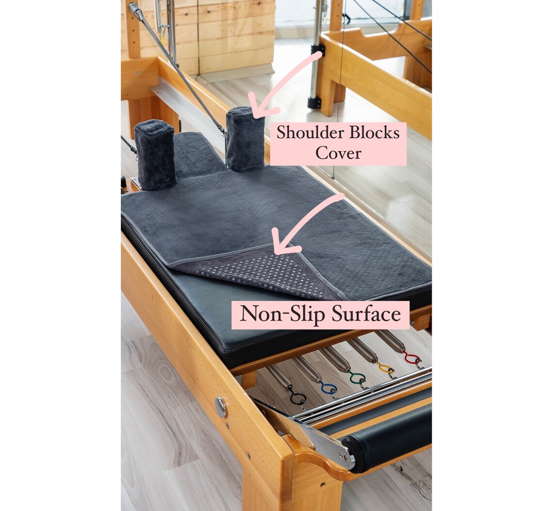 Pilates Reformer Non-slip Mat Towel With Shoulder Blocks - Etsy