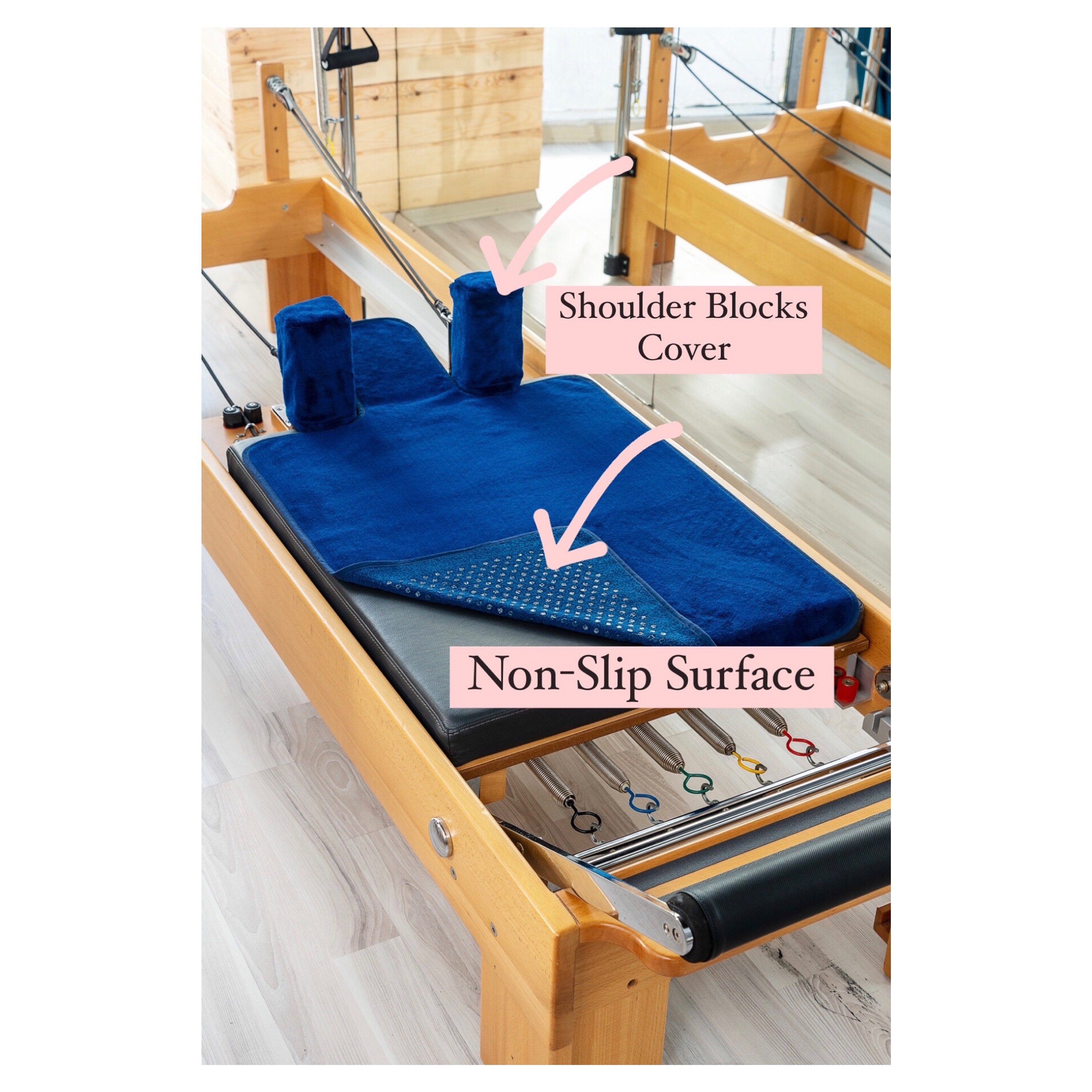 Pilates Reformer Towel Non-slip Surface Navy Blue Pilates - Etsy UK
