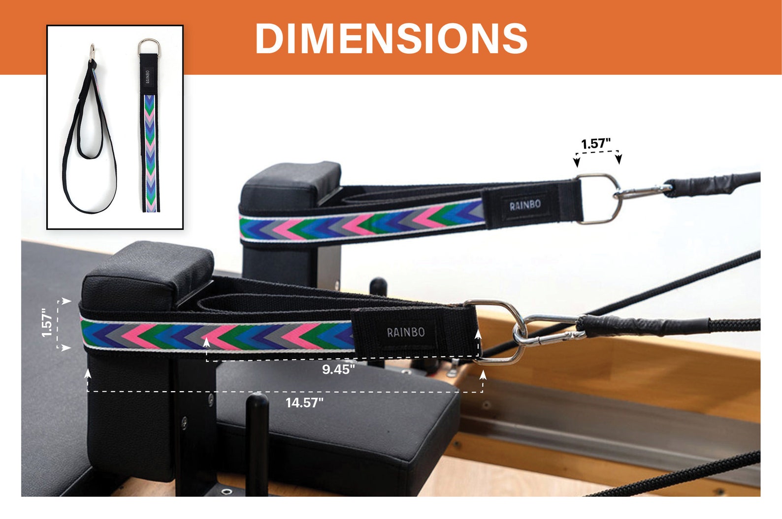 Double Pilates Straps Set Neon Print, Pilates Reformer Loop, Pilates ...