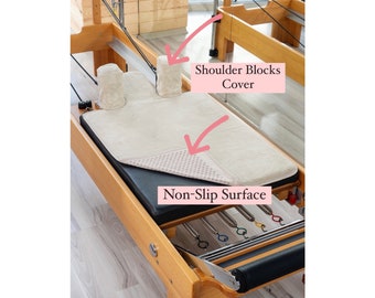 Pilates Reformer Non-slip Mat Towel With Shoulder Blocks | Etsy