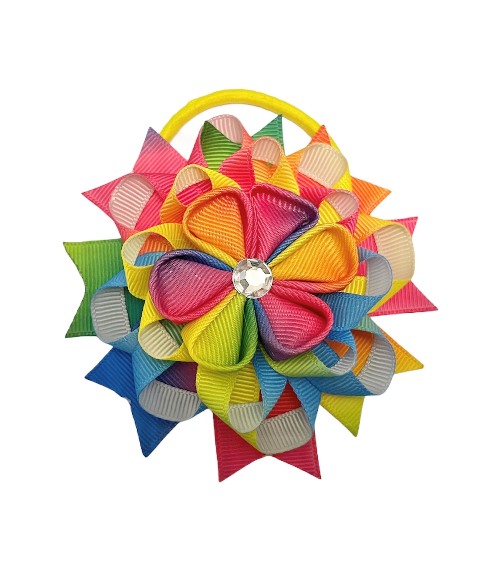 3.5 Inch Rainbow & Pastel Colour Bobble/girls Bobbles/hair Bobbles ...