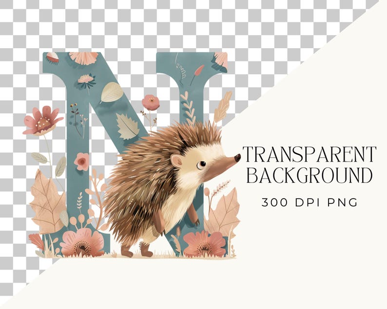 Woodland Alphabet Clipart - Cute Animal Letters | Woodland Animals ...