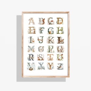 Woodland Alphabet Clipart - Cute Animal Letters | Woodland Animals ...
