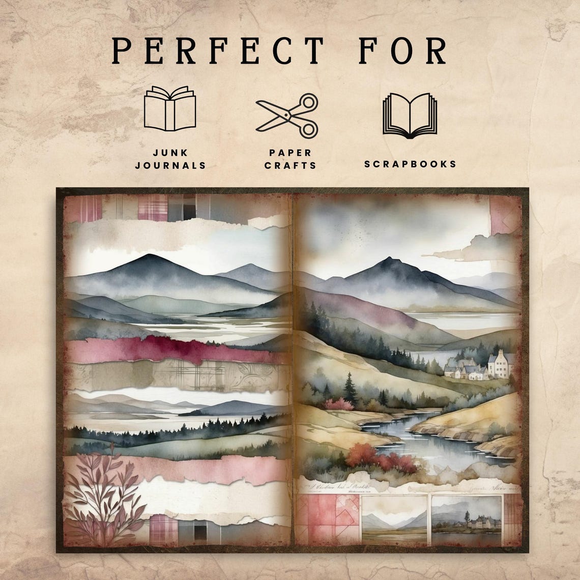 Scotland Junk Journal Pages - Scottish Highlander Scrapbooking ...