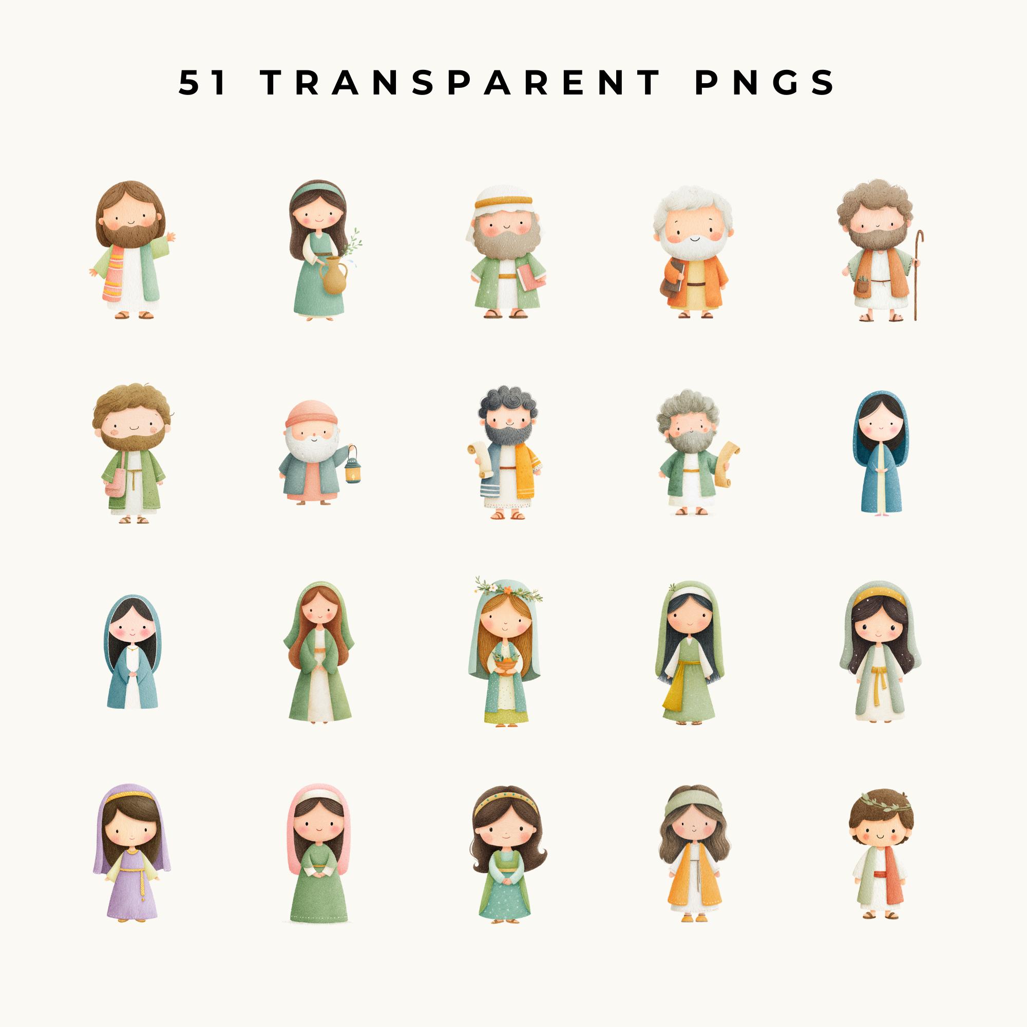 New Testament Bible Characters Clipart, Digital Download, Religious Art ...