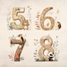 Woodland Number Clipart - Cute Animal Numbers | Woodland Animals Number ...