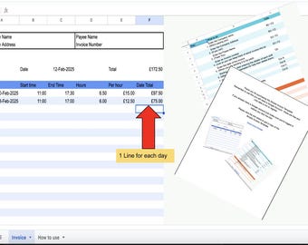Simple Invoice - Google Sheets Template - Etsy