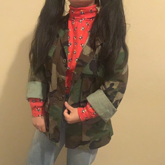 vintage 80s camouflage army - Gem