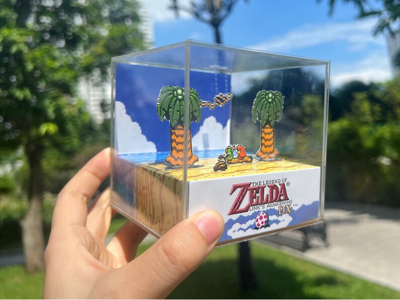 3D Display Box Zelda Model Display With Unique LED Light Box Perfect ...