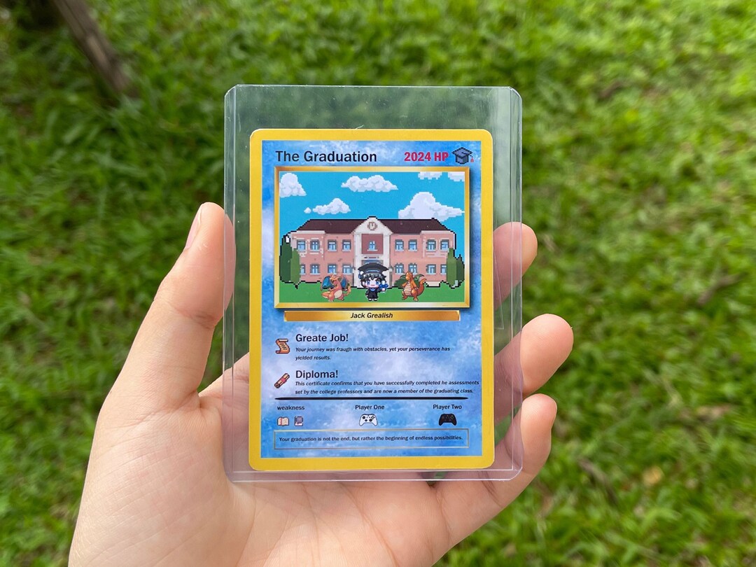 Personalized Graduation Pokemon Cards Graduation Pokemon Gift Cards ...