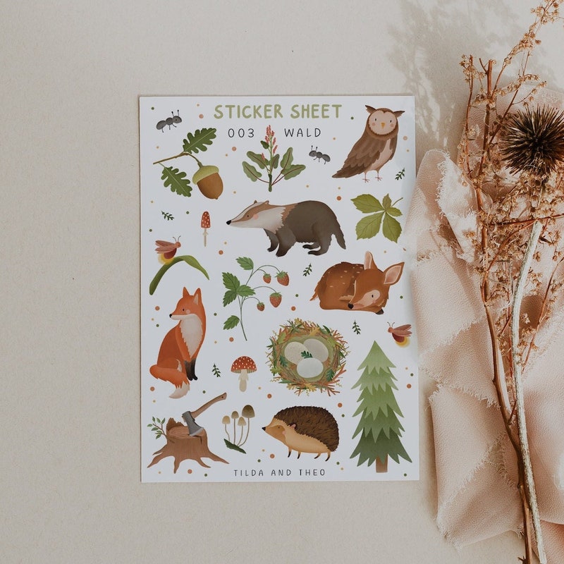 Forest Stickers - Etsy