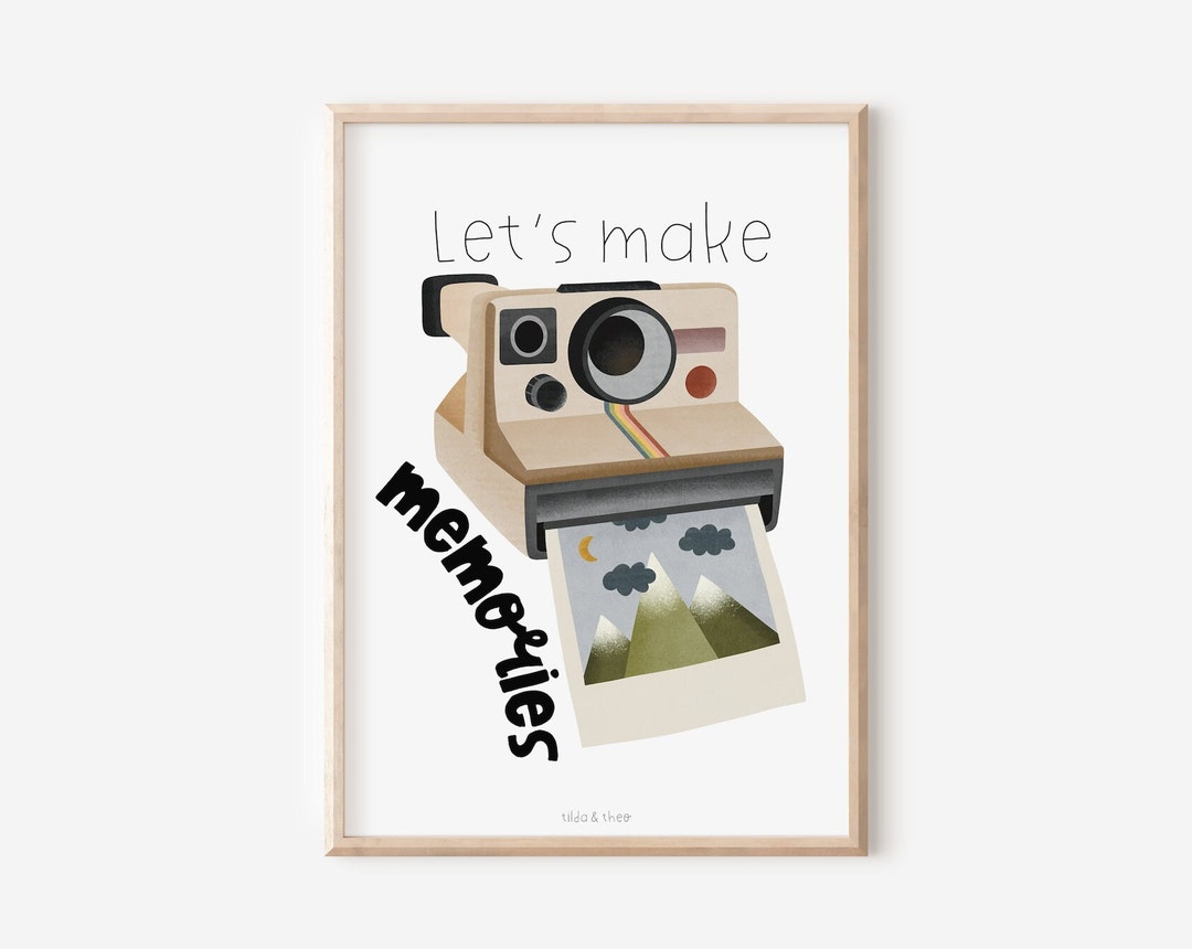 Poster Reise Polaroid Kamera Berge Kunstdruck Abenteuer - "let's Make ...