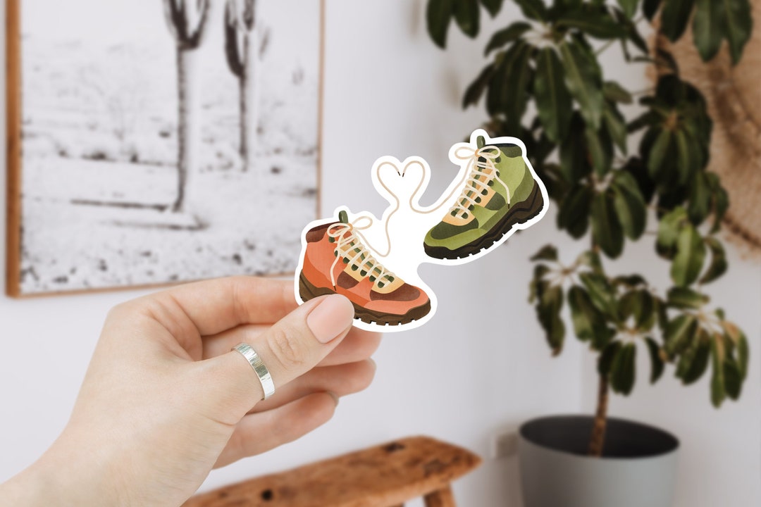 Sticker Wanderschuhe Liebe Vinyl Aufkleber Wandern - Hiking Couple ...