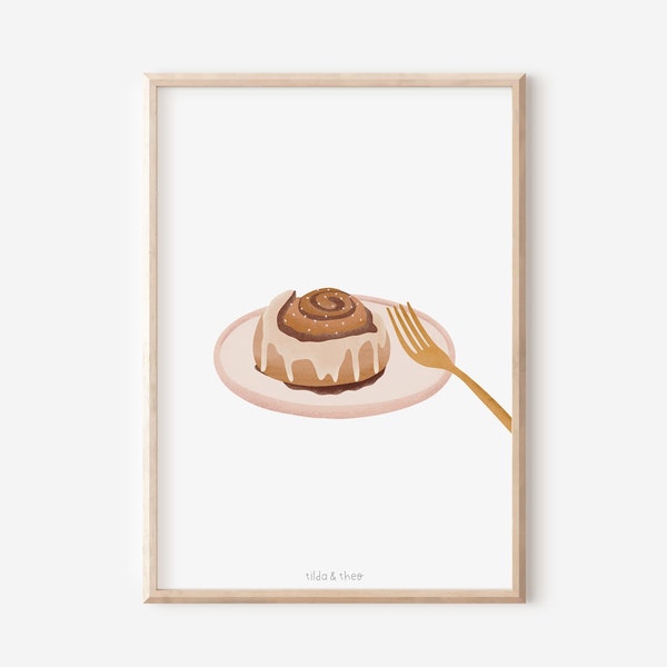 Cinnamon Roll Poster - Etsy
