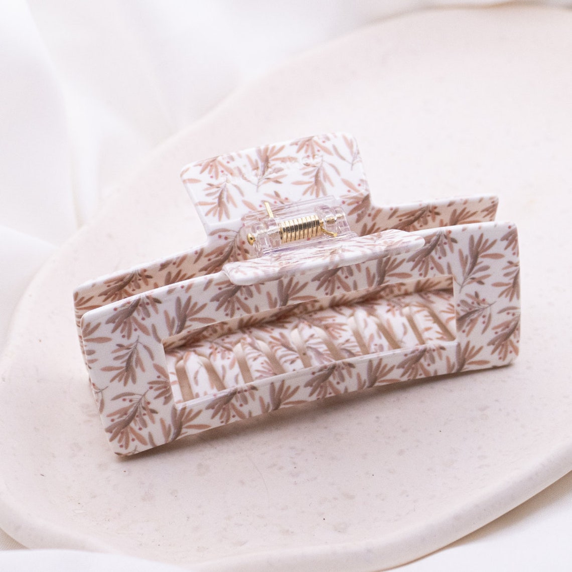 Hair Clip Flower Pattern XXL Delicate Branches Hair Claw - Hairclip ...