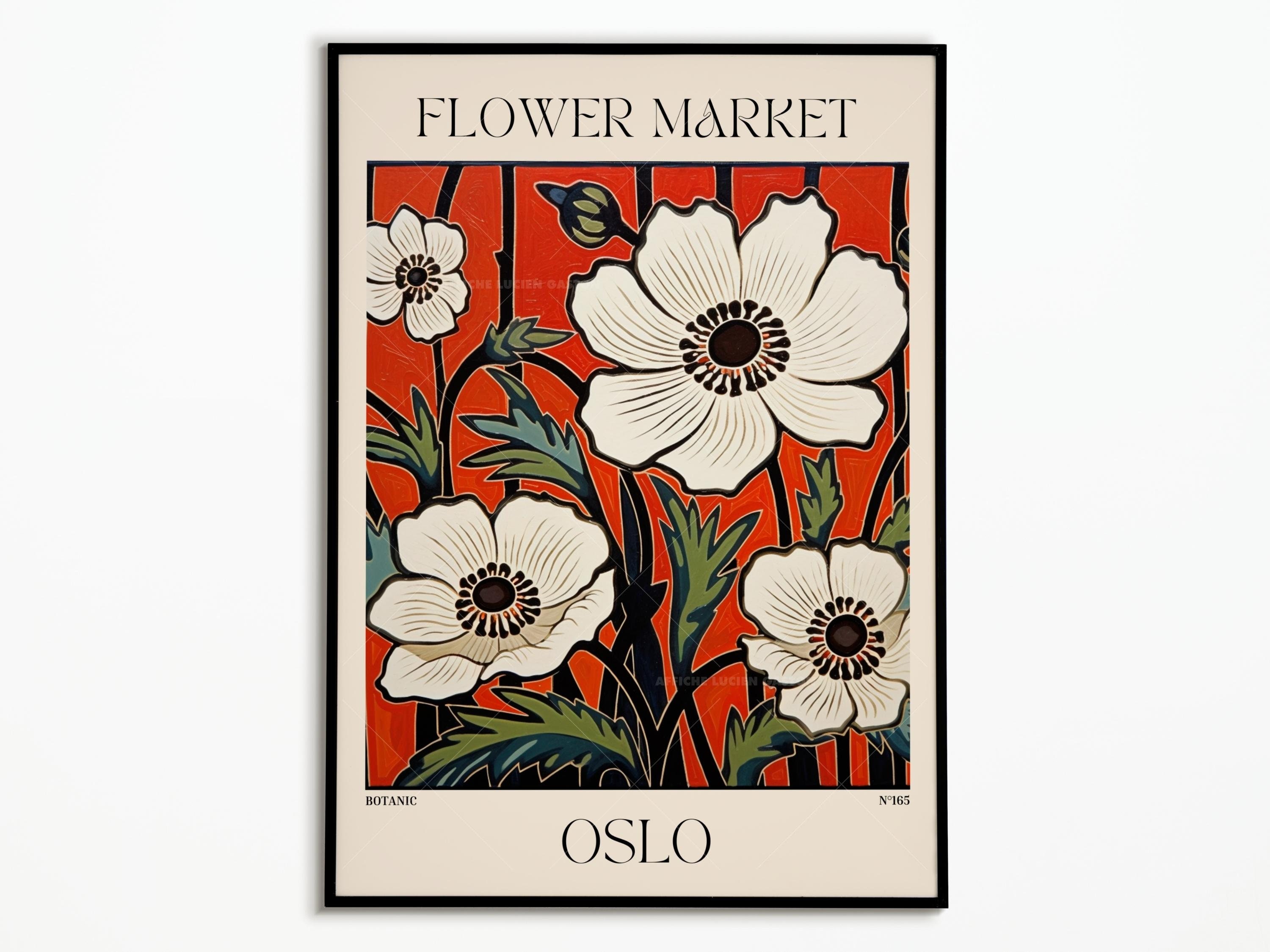 Poster Flower Market Oslo | Poster Flower Market Oslo | Wall Decoration ...