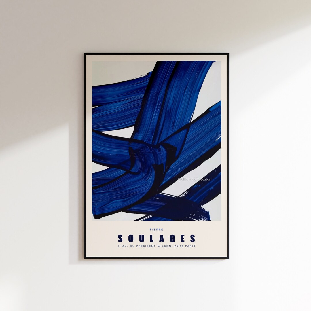 Soulages Poster | Soulages Exhibition Poster | Decorative Poster | Art ...