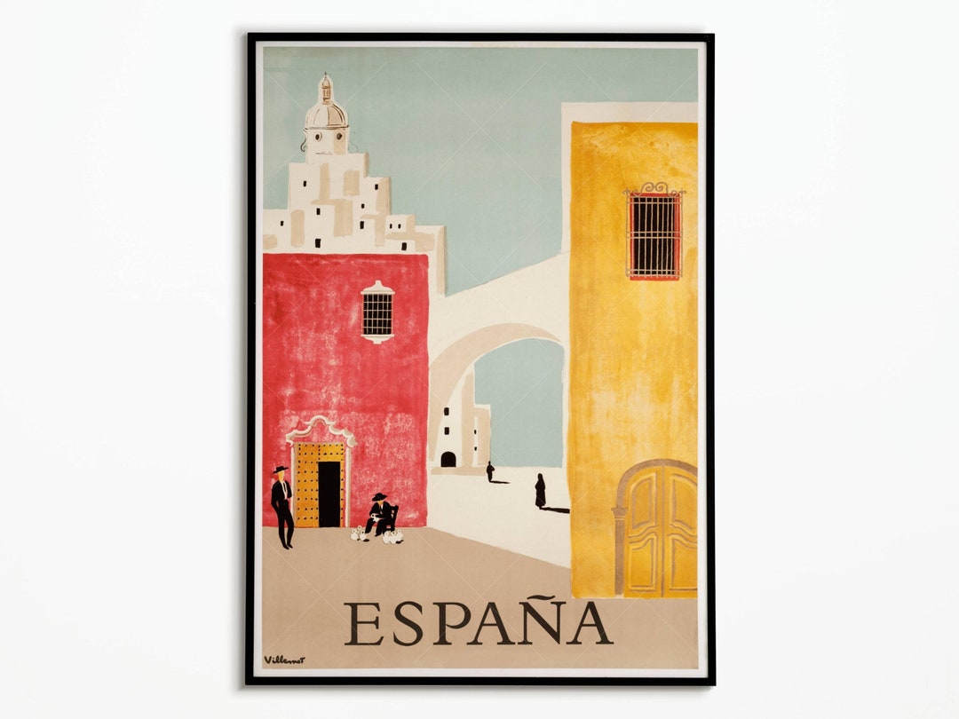 Vintage Travel Poster Spain Travel Poster Spain Interior Decoration ...