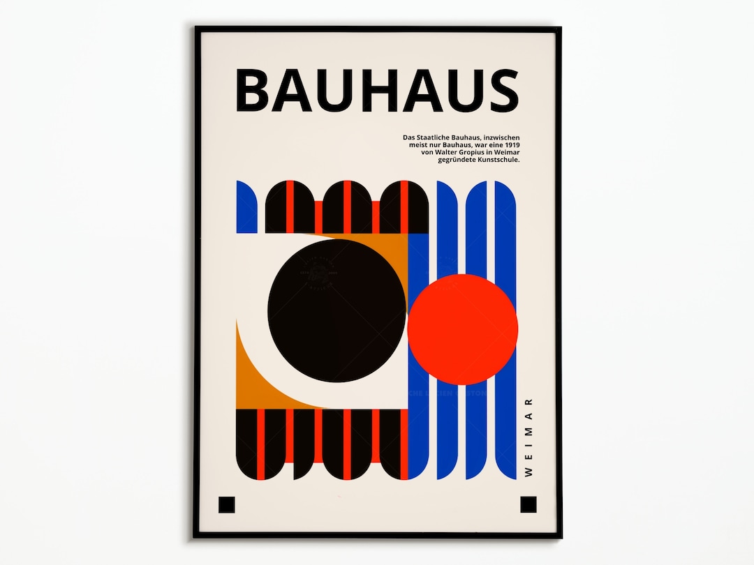 Bauhaus | Bauhaus Portrait Poster | Poster Bauhaus 1919 | Decoration ...