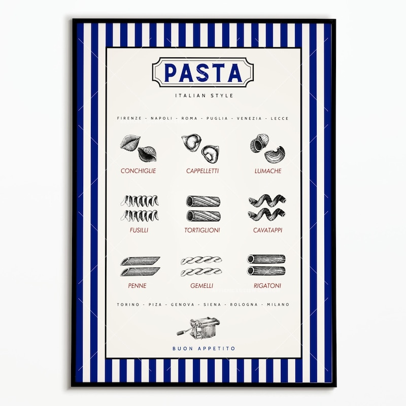 Pasta Poster - Etsy