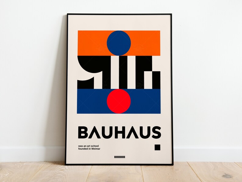 Vibrant Bauhaus Poster - Bauhaus Poster, Art Poster, Inspiring Wall ...