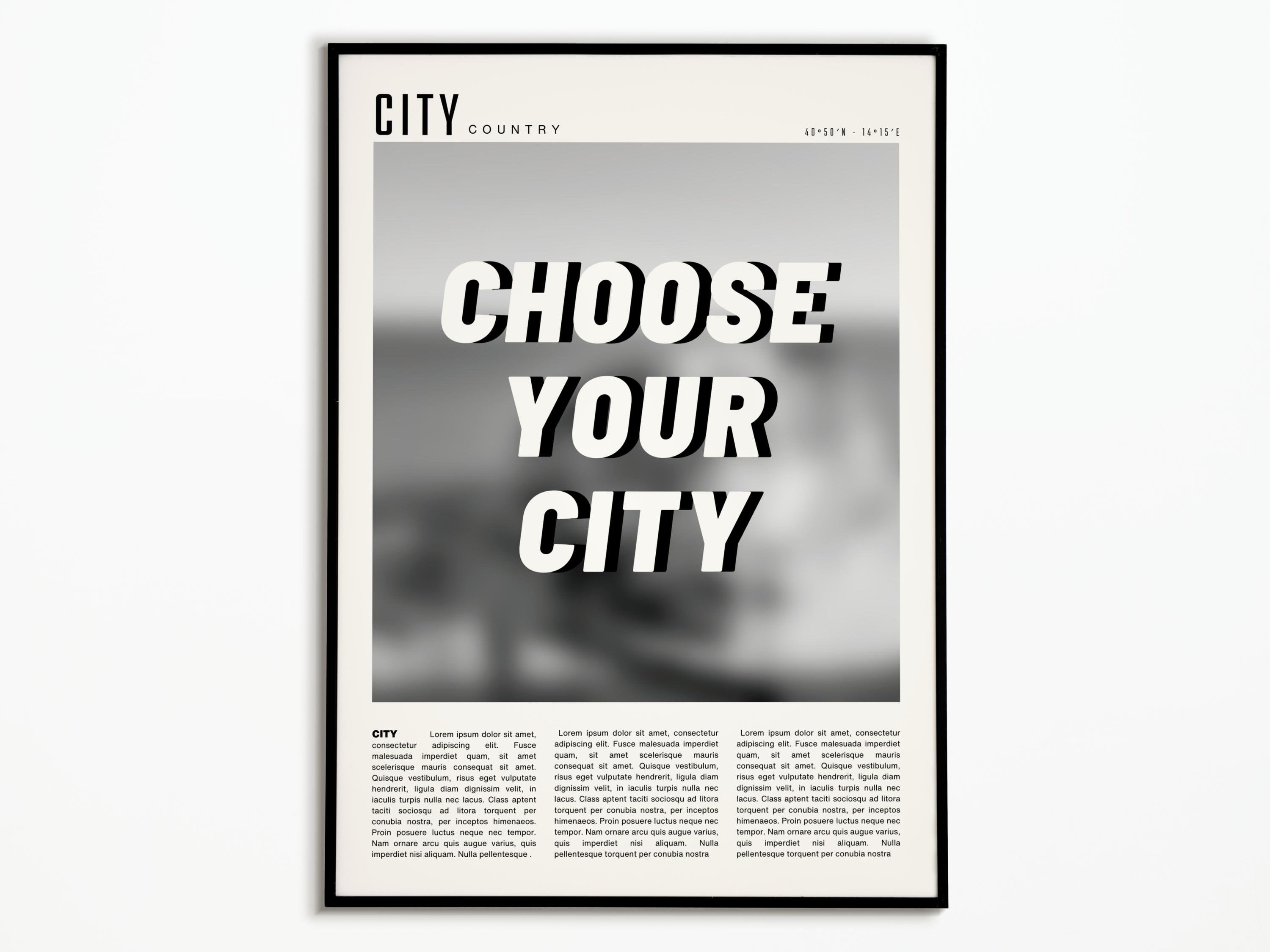 City to Customize Poster Custom City Poster Poster - Etsy