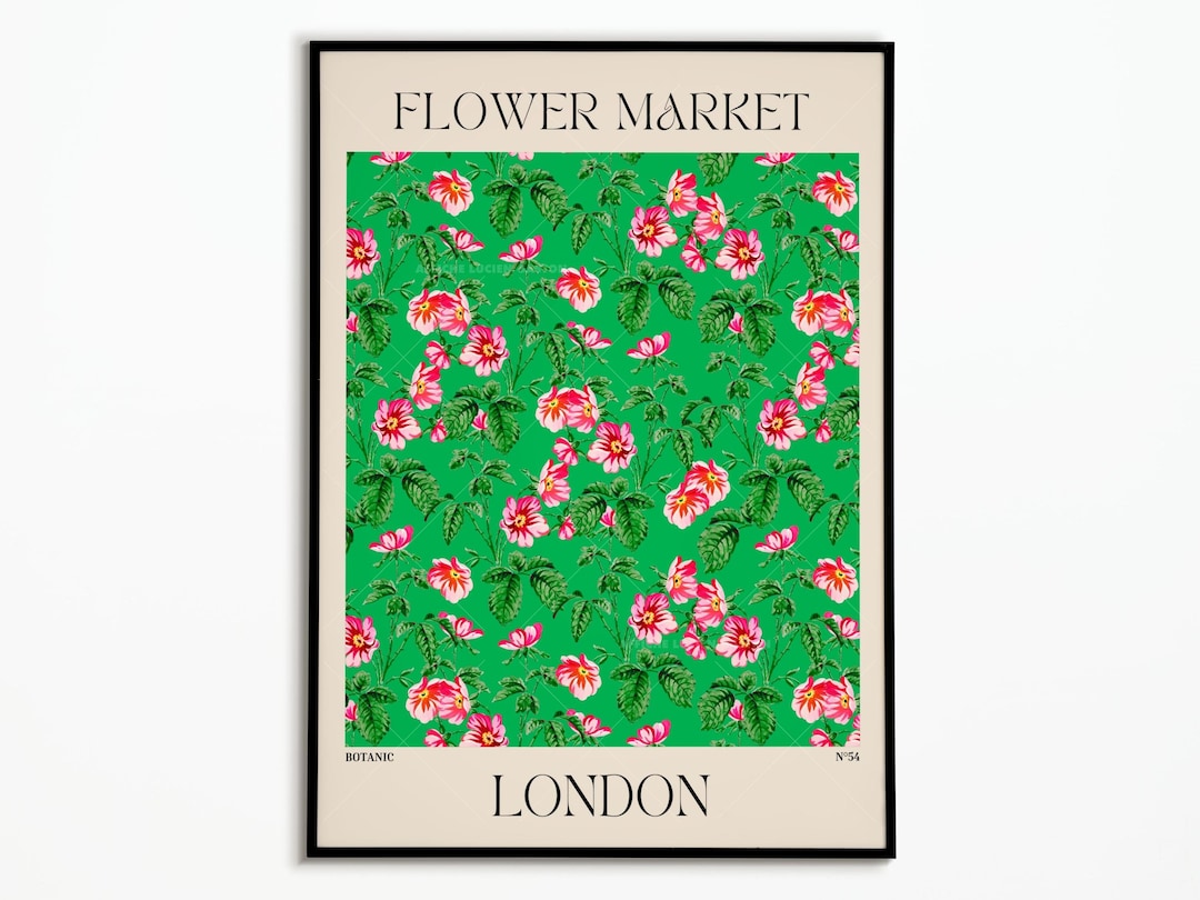 Flower Market Poster | Floral Poster | Wall Decoration | Gift Idea ...