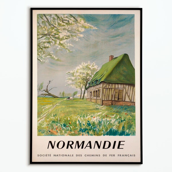 Normandy Vintage Poster - Etsy
