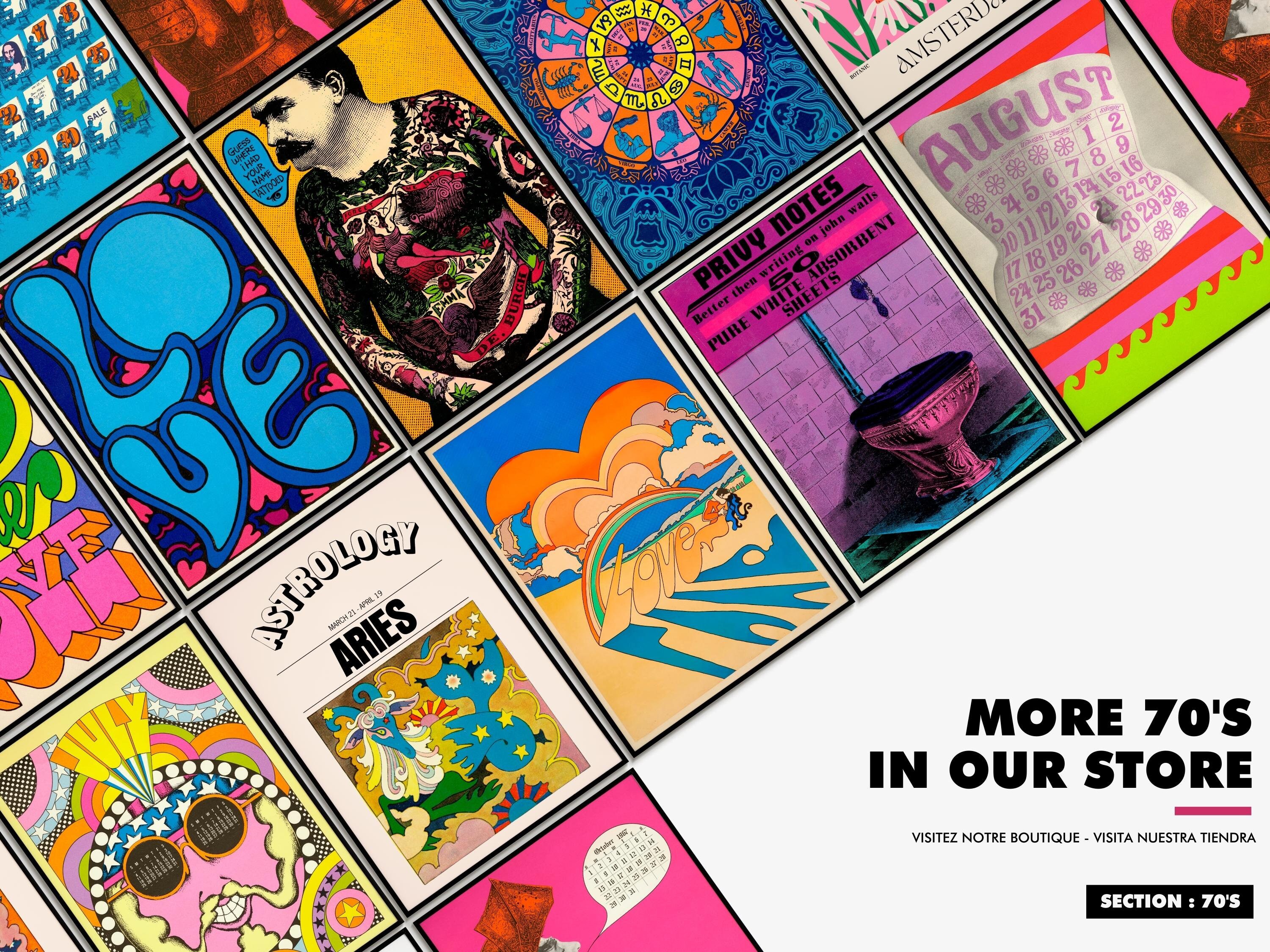 70s Calendar Poster | 70's Style Poster | Decoration Poster | Poster ...