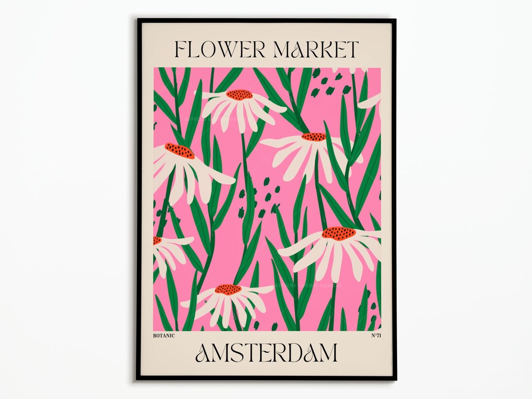 Flower Market Poster, Floral Poster, Wall Decoration, Gift Idea, Poster ...