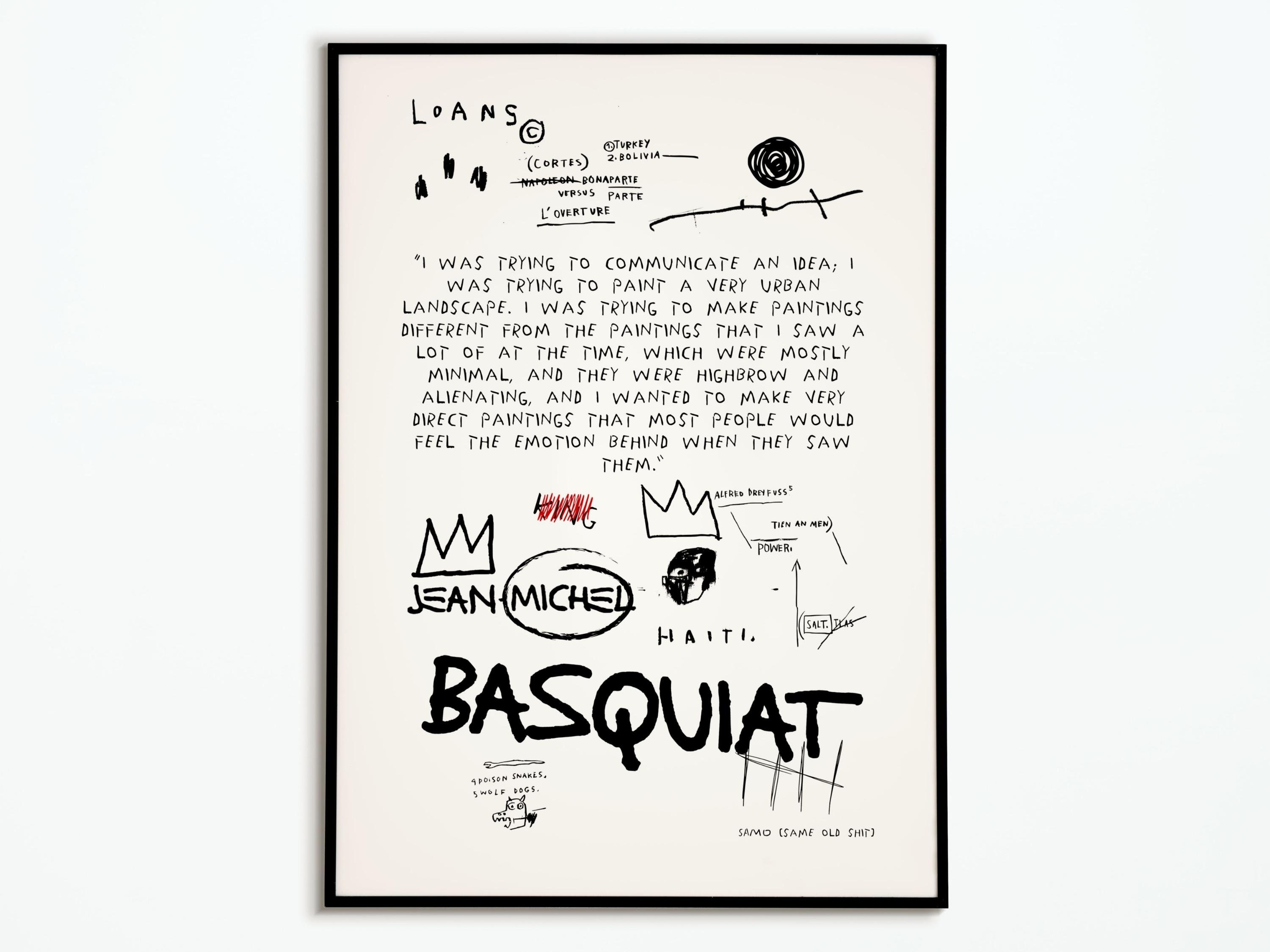 Affiche Jean Michel Basquiat Poster Basquiat Affiche | Etsy France