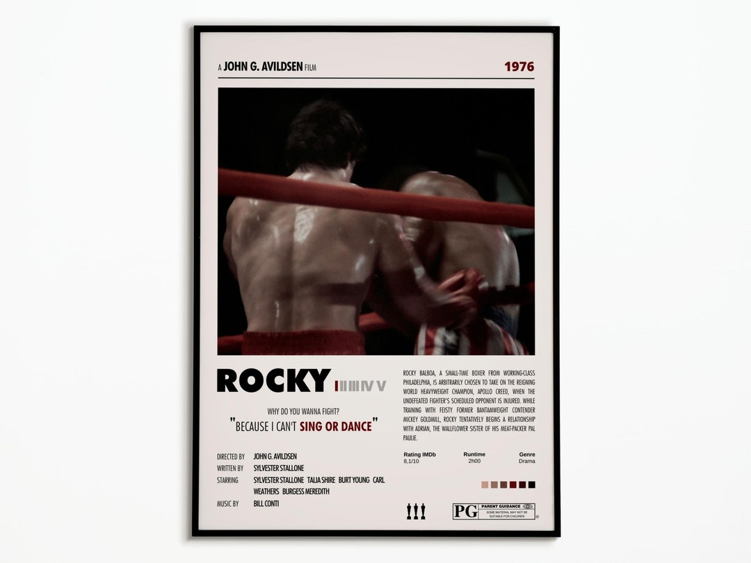Movie Poster Rocky 1976 Sylvester Stallone Movie Poster Poster ...