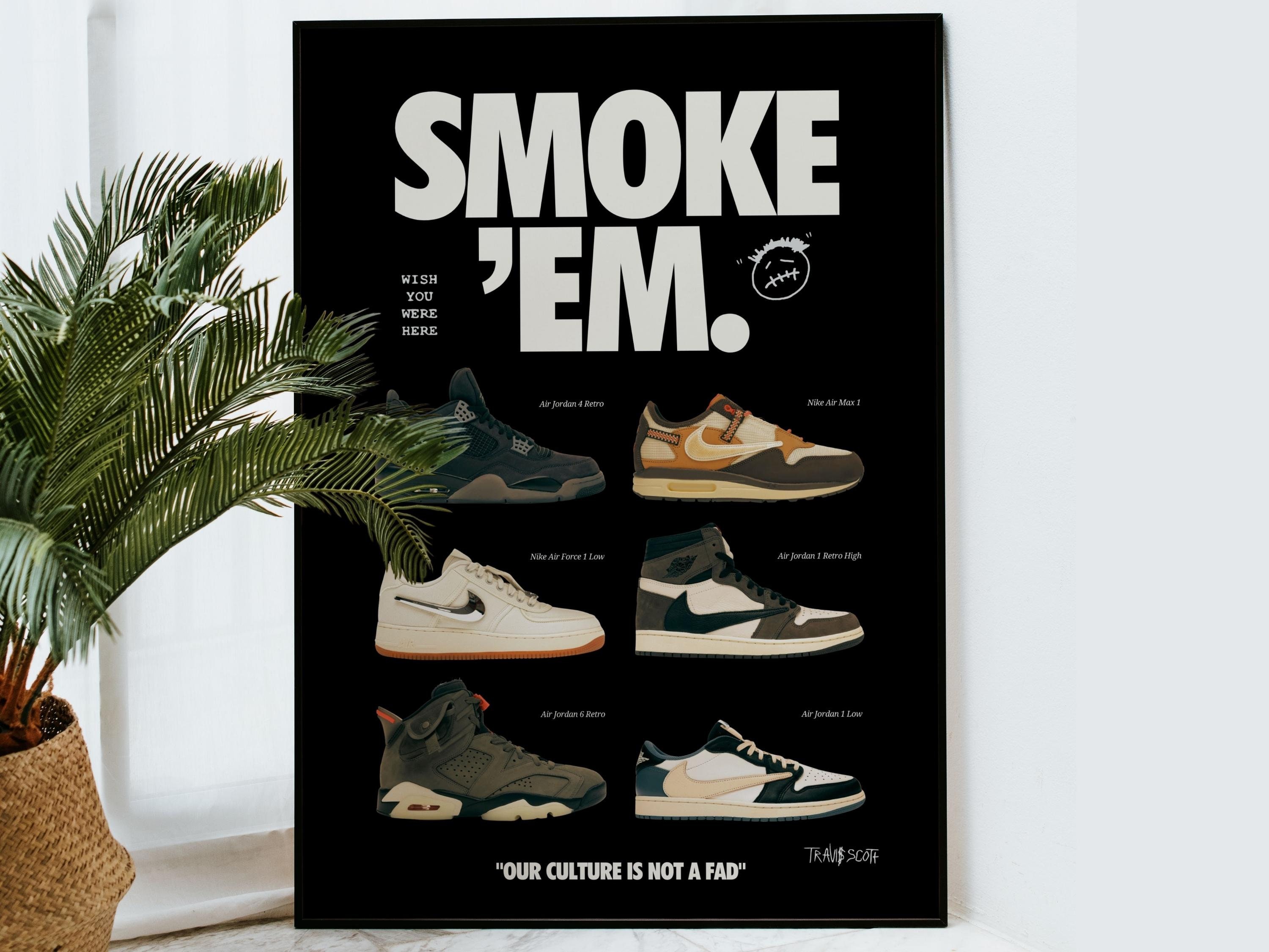 Vintage Sneakers Poster Travis | Poster Sneakers Travis | Collection ...
