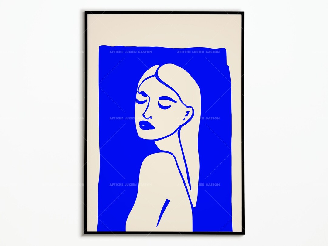 Blue Woman Face Original Poster | Poster Decoration | Art Poster | Wall ...
