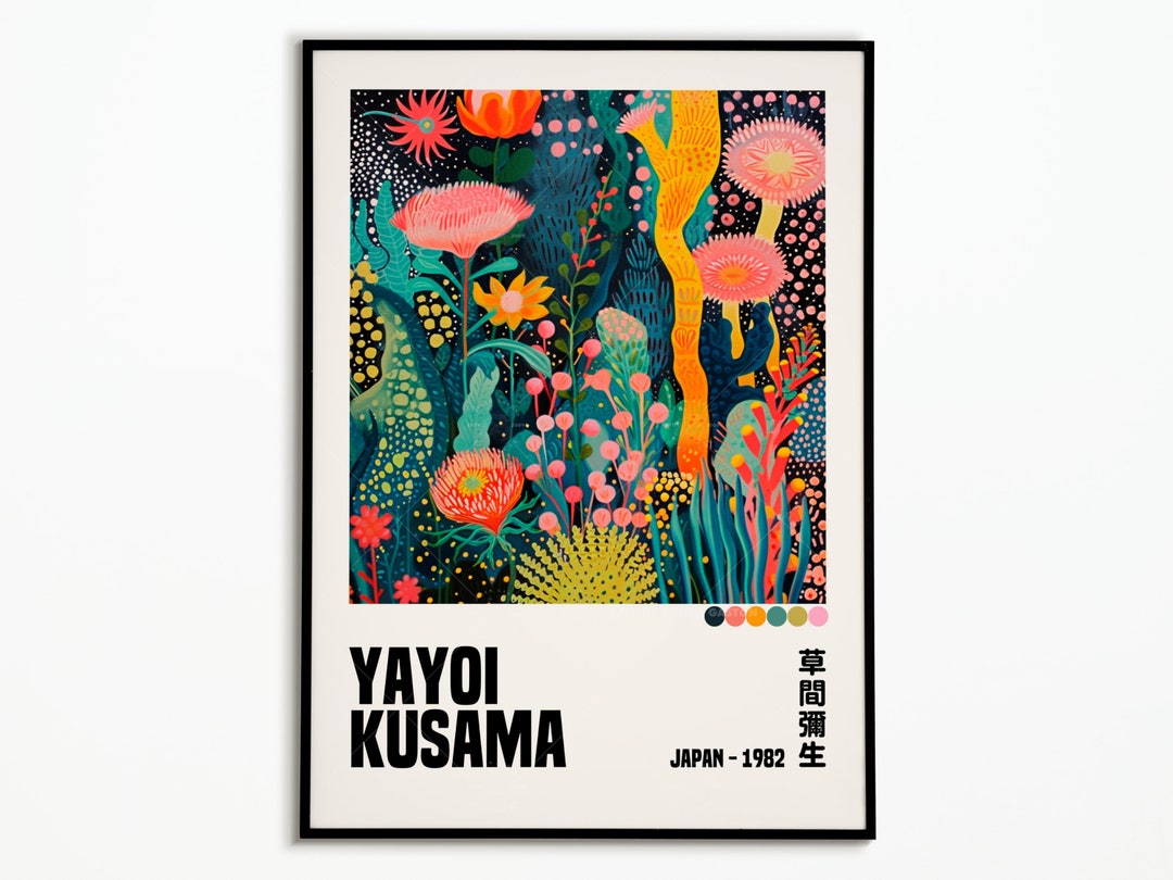 Yayoi Kusama Inspiration Poster - Yayoi Kusama Poster - Decoration ...