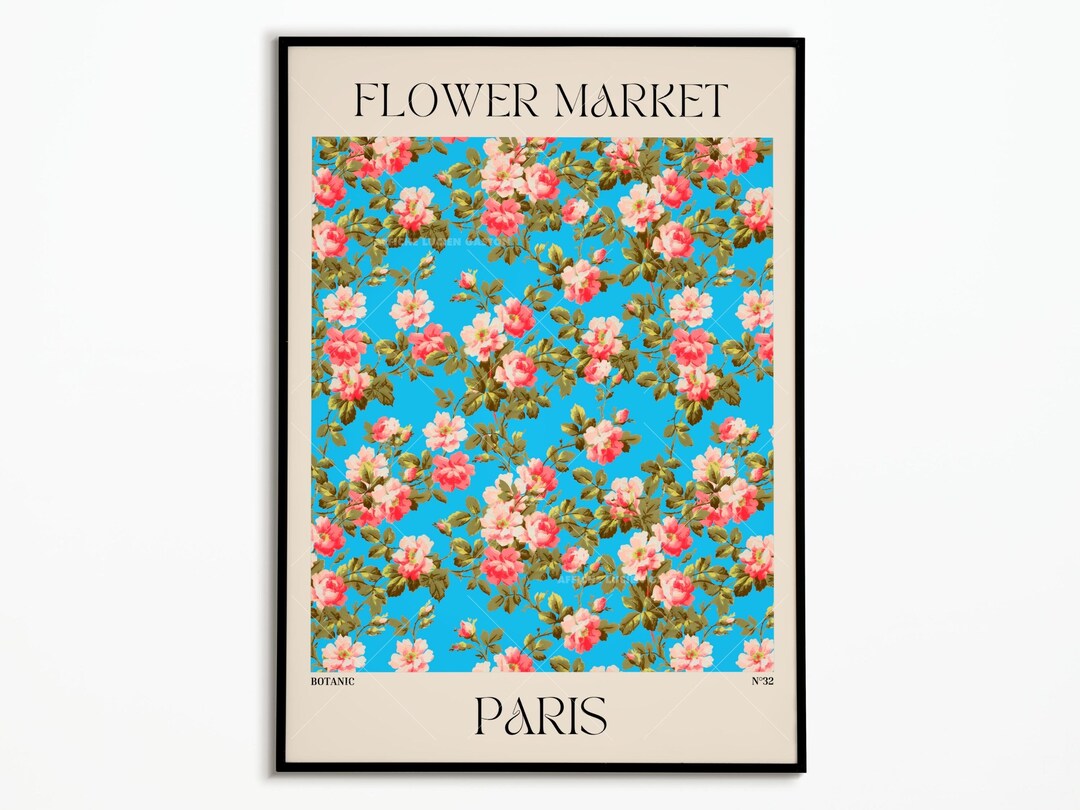 Flower Market Poster | Floral Poster | Wall Decoration | Gift Idea ...