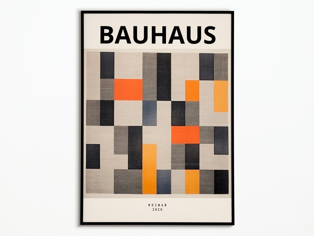 Bauhaus 1919 | Bauhaus Poster | Poster Inspired Bauhaus Weimar | Poster ...