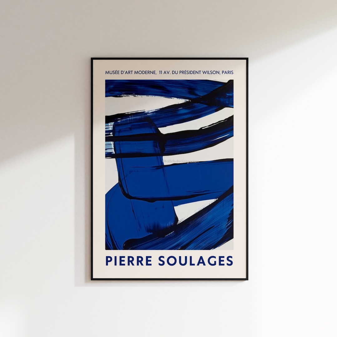 Pierre Soulages Poster | Soulages Poster 1960 | Soulages Poster 1960 ...