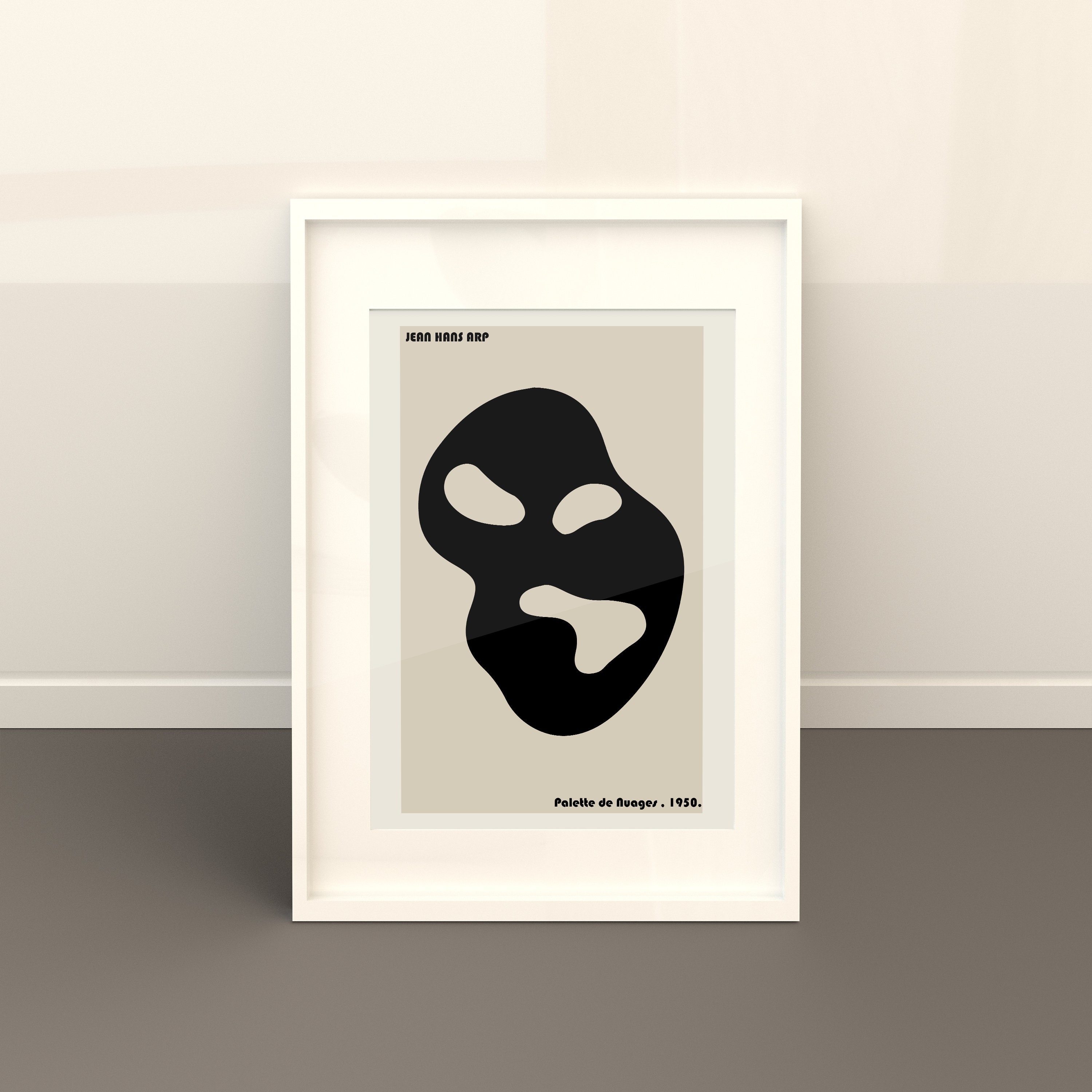 Jean Hans Arp Art Exhibition Mask Poster, Bauhaus Print, Mid Century ...
